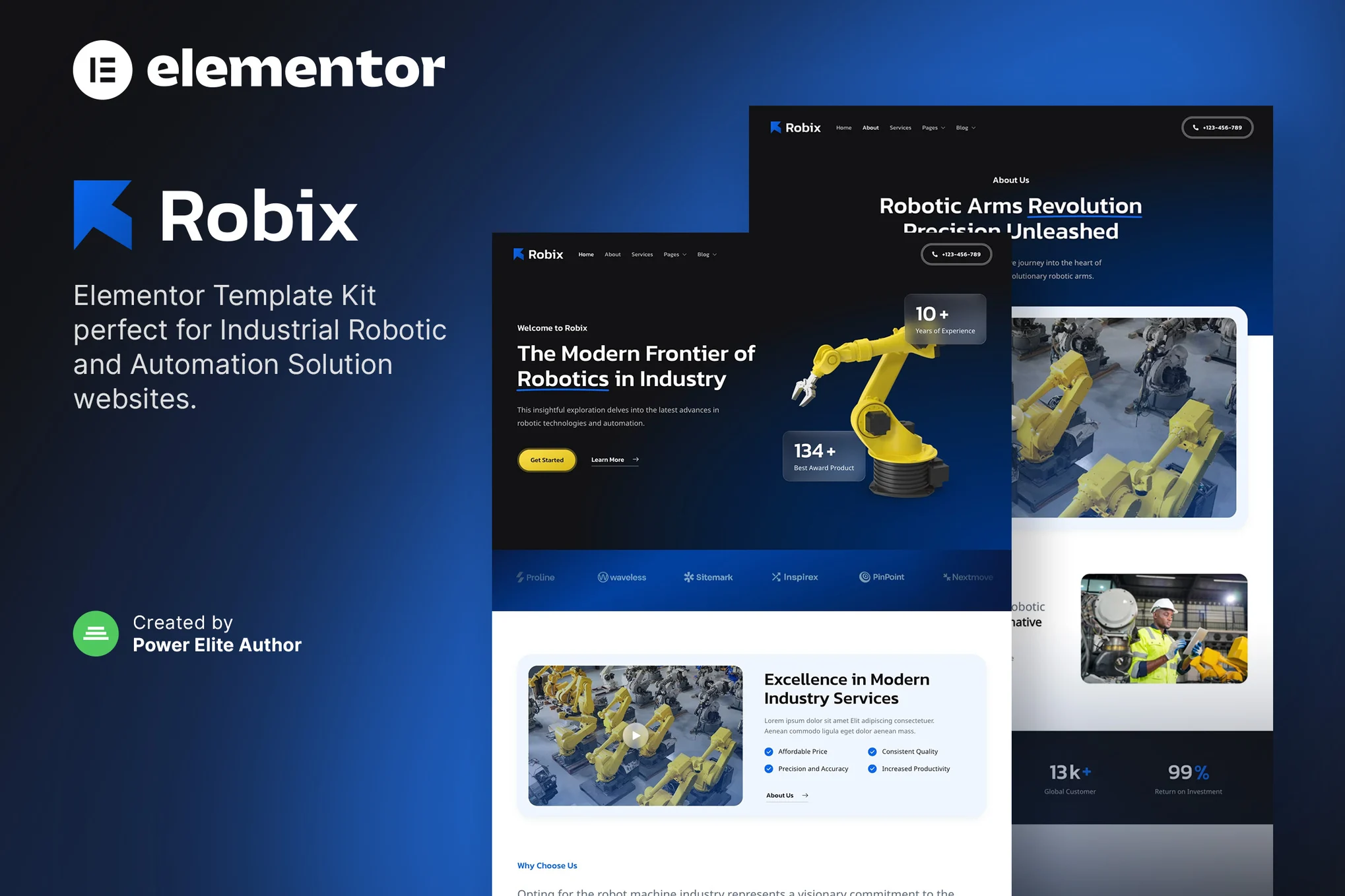 Robix – Industrial Robotic & Automation Solution Elementor Template ...