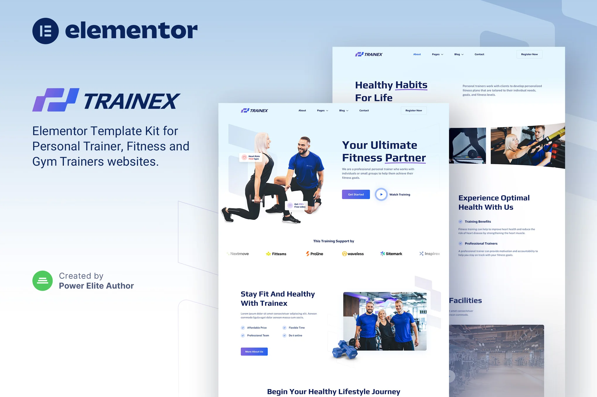 Trainex – Personal Trainer & Fitness Elementor Template - ePromium
